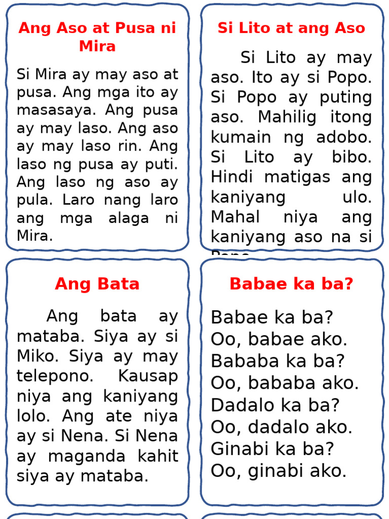 Filipino Reading | PDF
