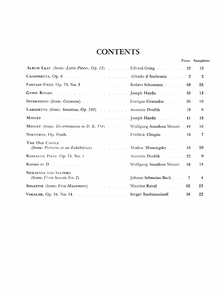 Classical Solos For Alto Sax With Piano - 002 | PDF | Saxophone ...