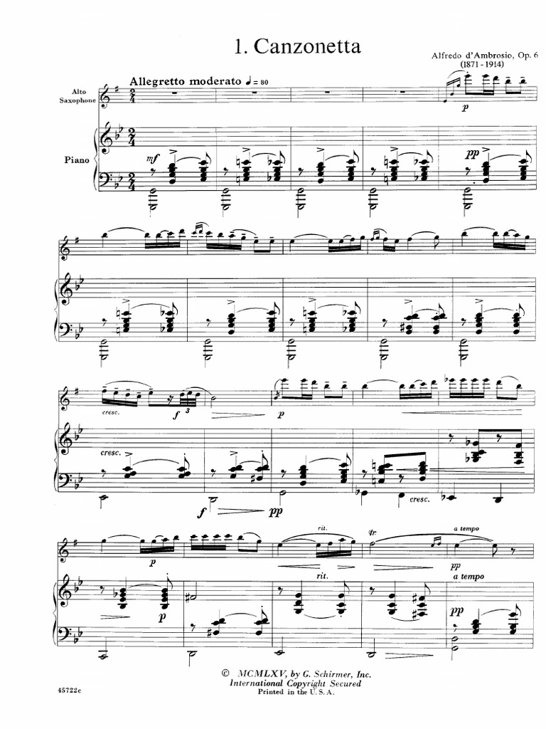 Classical Solos For Alto Sax With Piano - 006 | PDF