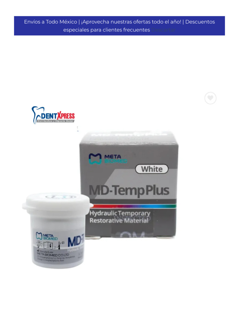 Cavit MD Temp Plus Metabiomed | Depósito Dental DentXpress | PDF | Boca ...