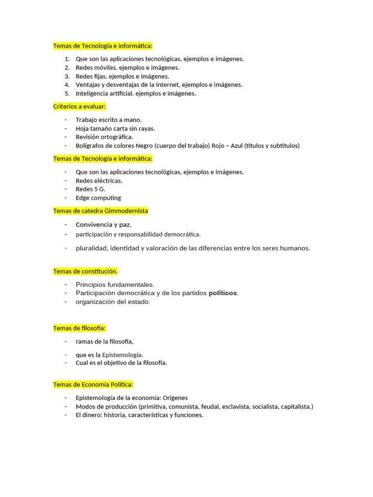 Temas Clave en Tecnología e Informática | PDF