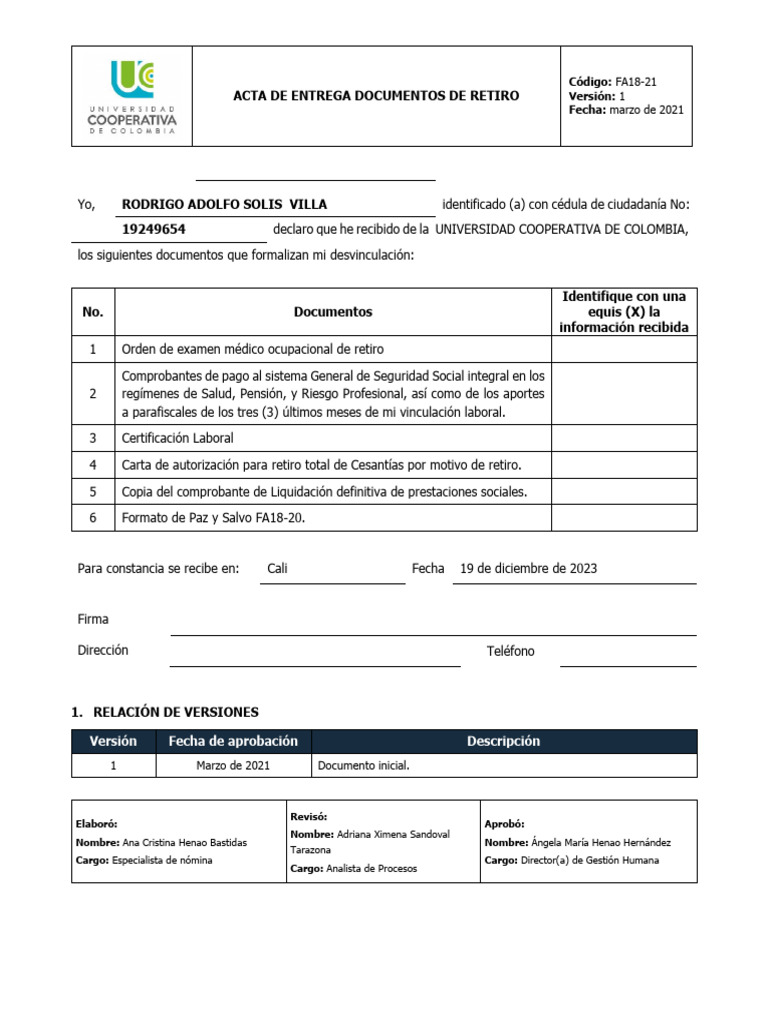 Acta de Documentos-1 (1) SS | PDF