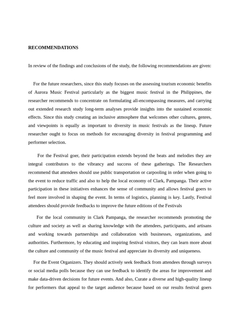 RECOMMENDATION Final | PDF