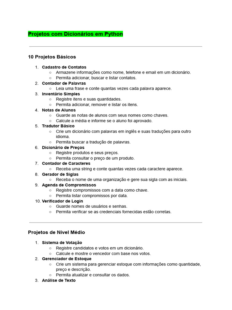 Projetos Com Estruturas de Dados Em Python | PDF | Matriz (Matemática ...