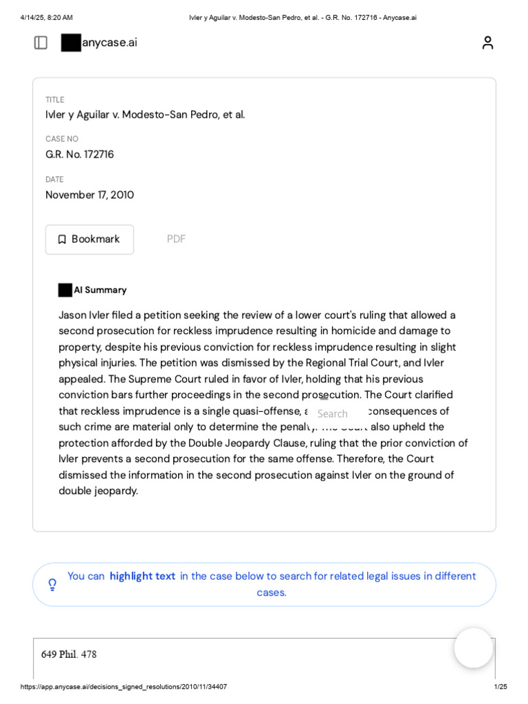 Ivler y Aguilar v. Modesto-San Pedro, Et Al. - G.R. No. 172716 ...