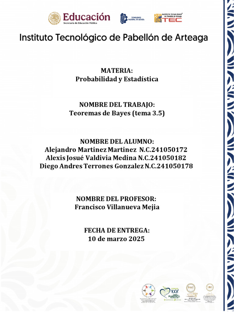 Teorema de Bayes: Fórmula y Aplicaciones | PDF | Probabilidad | Teorema