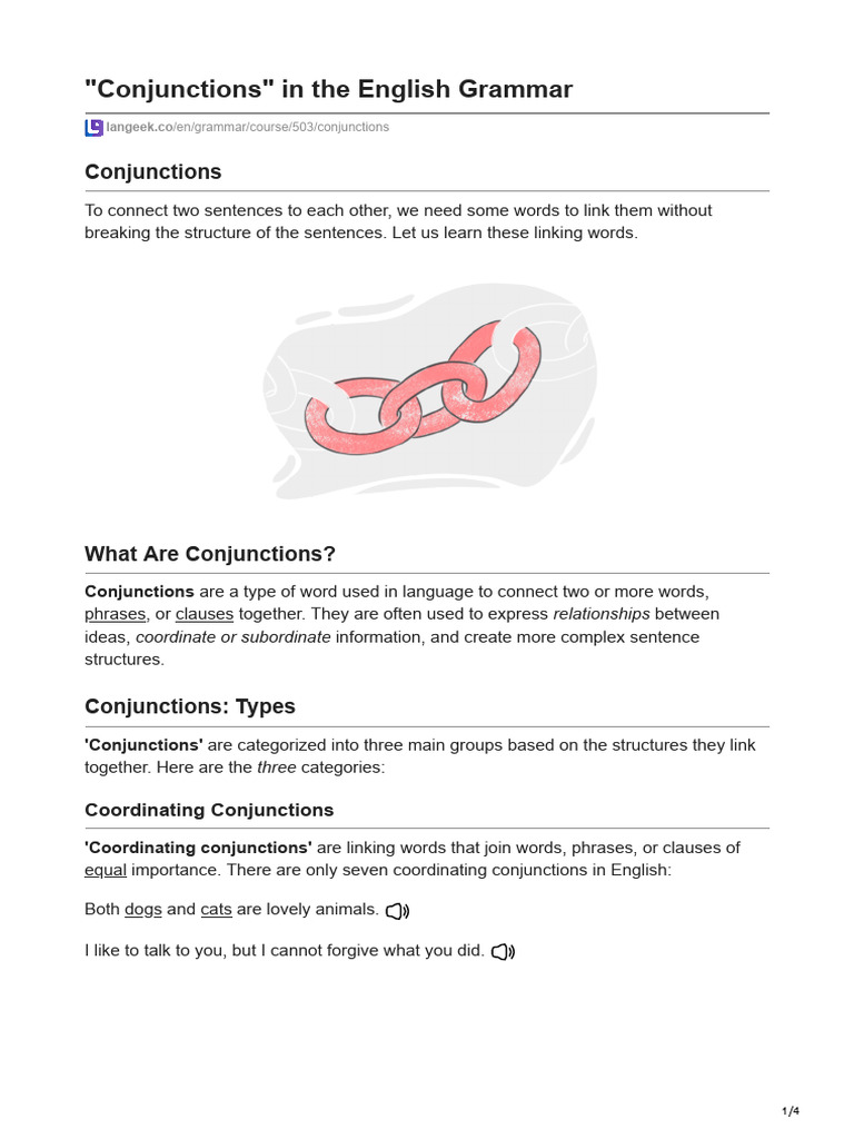 Langeek - Co-Conjunctions in The English Grammar | PDF | Linguistic Typology | Linguistics
