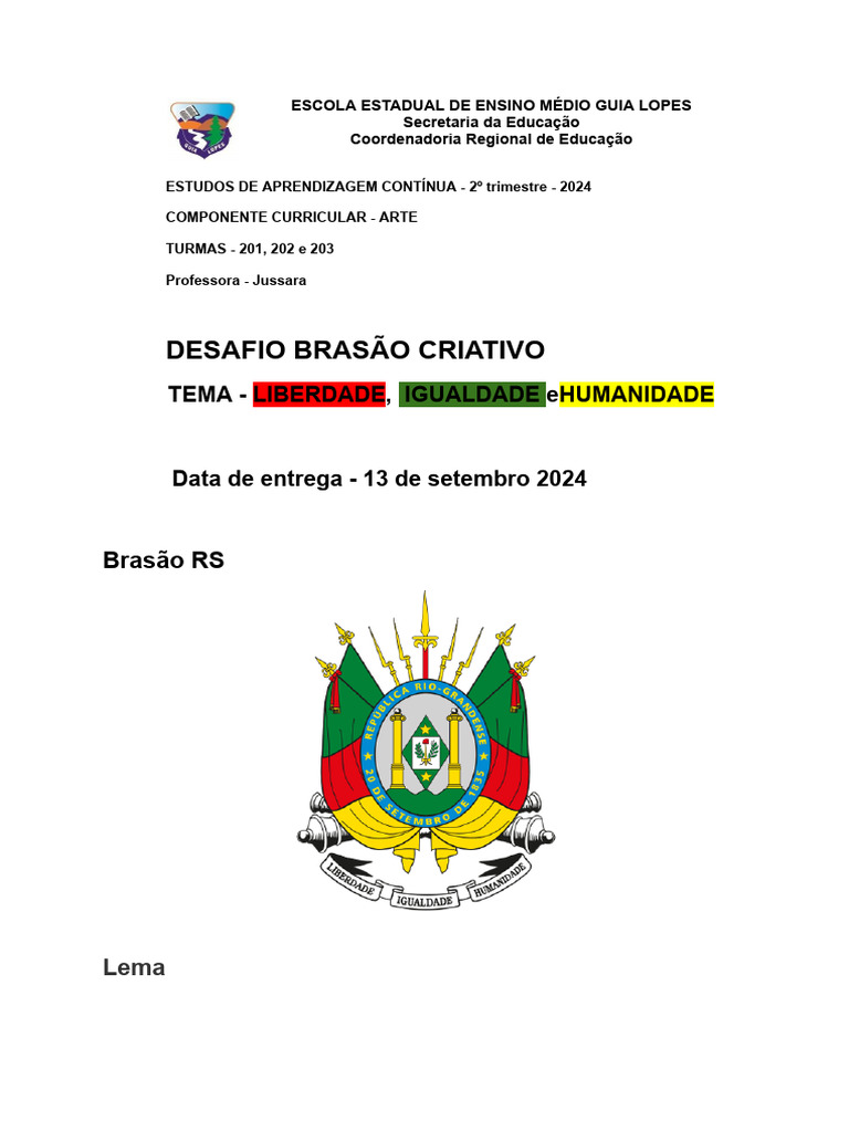EStudos de Aprendizagem Segundo Tri Guia Lopes, Brasão Criativo | PDF
