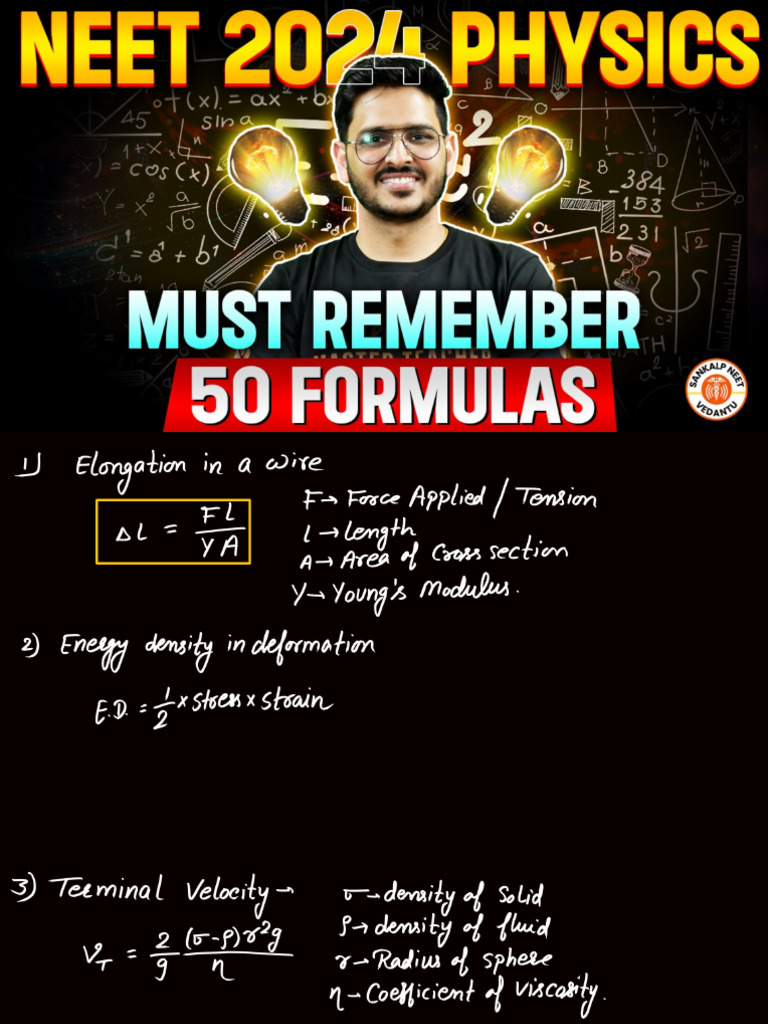 Must Remember 50 Formula | PDF