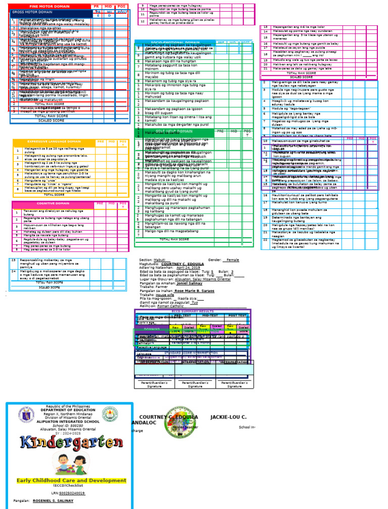 ECD-SINUGBUANONG-BINISAYA-NEW-PRE-MID-POST-JR-CASAN (1) | PDF