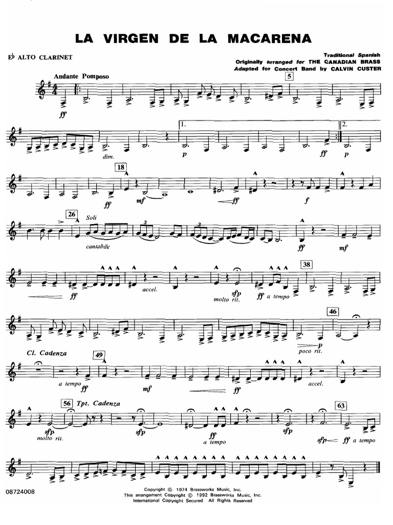 10 Virgen de La Macarena - Clarinete Alto | PDF