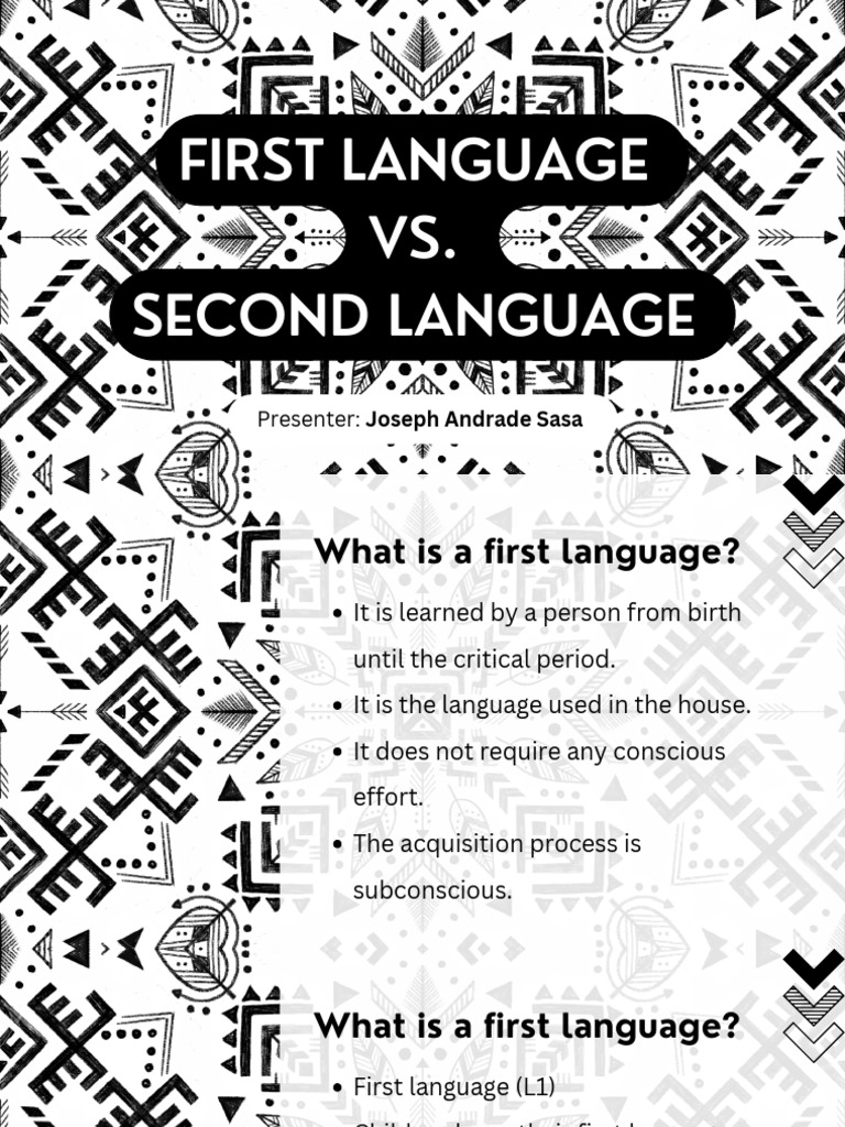 First vs. Second Language Acquisition | PDF