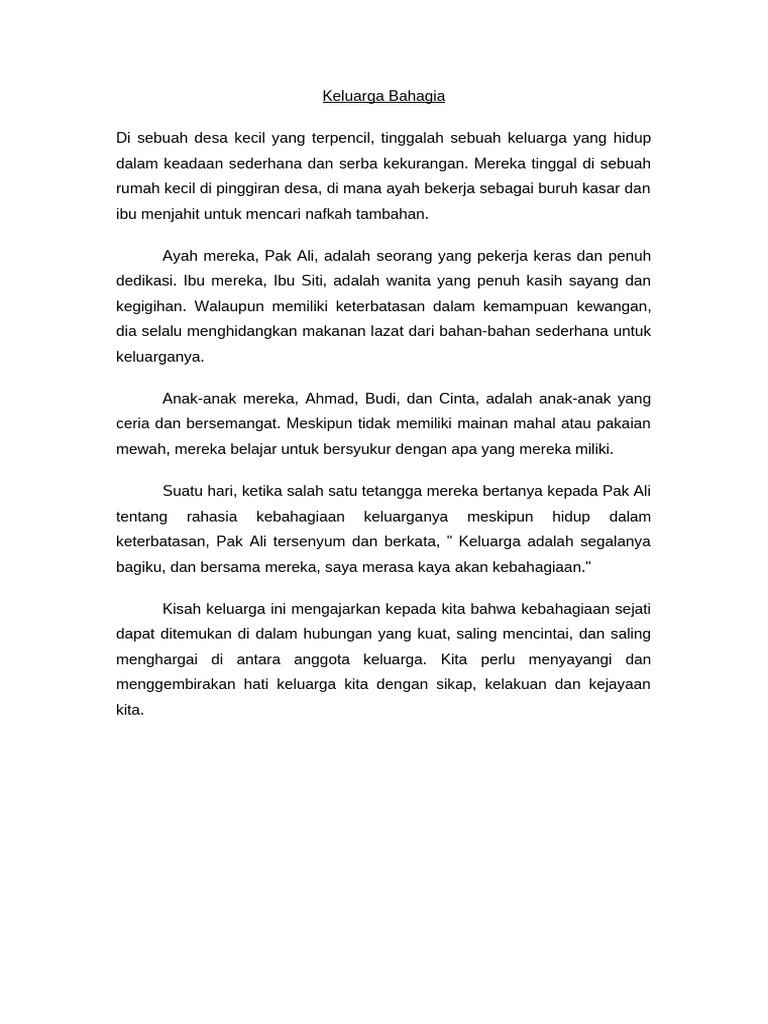 Karangan Keluarga Bahagia | PDF