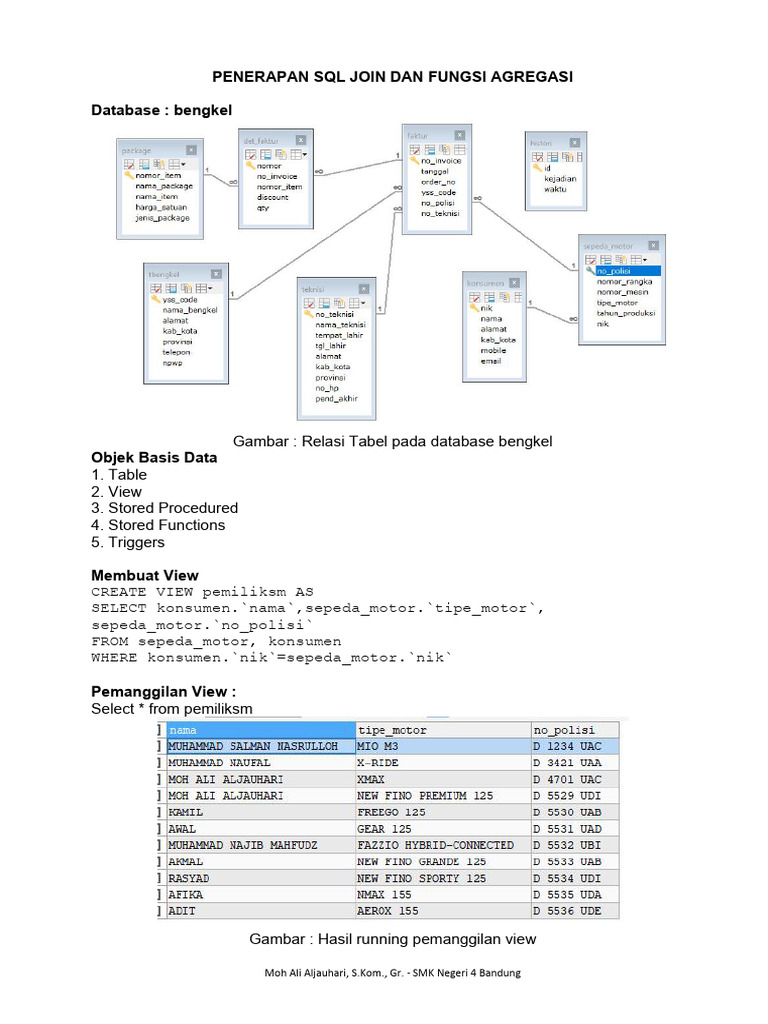 Penerapan SQL Join Dan Fungsi Agregasi | PDF
