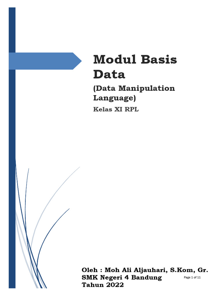 08 - Modul Basis Data Xi - Data Manipulation Language | PDF