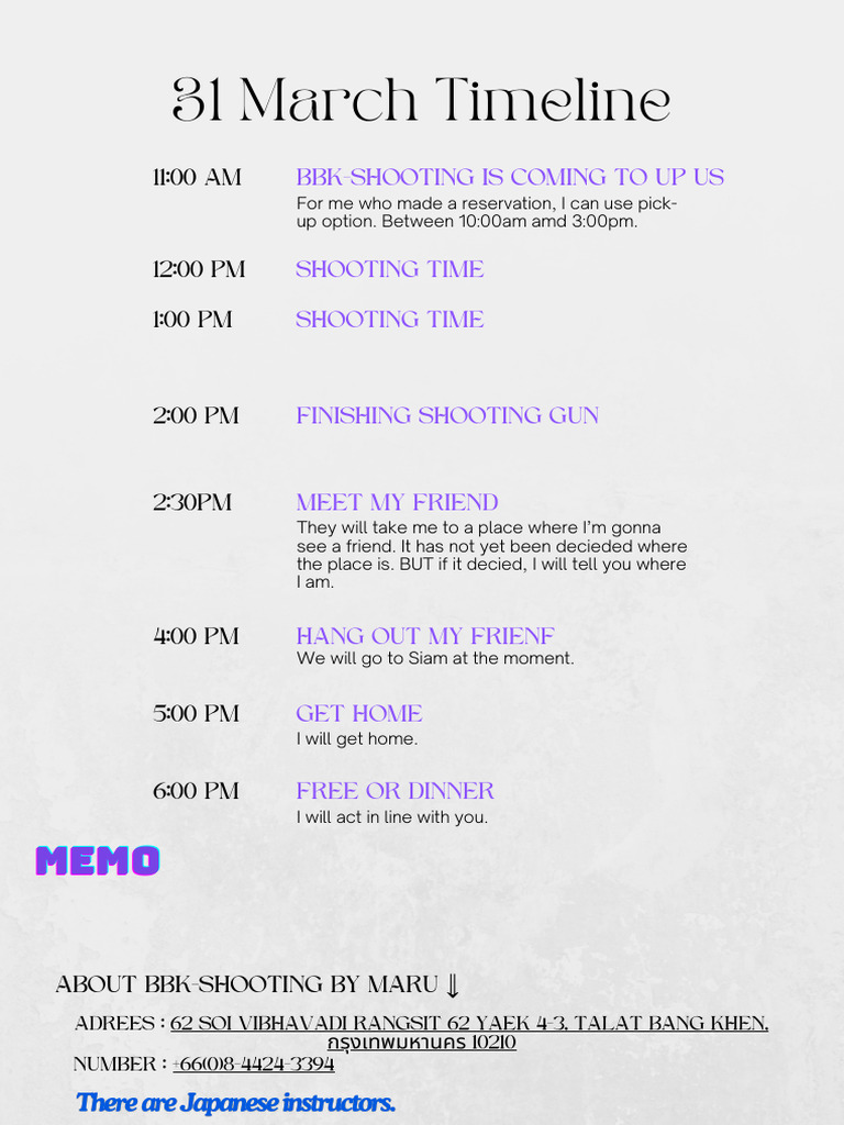 BBK Shooting Schedule and Details | PDF