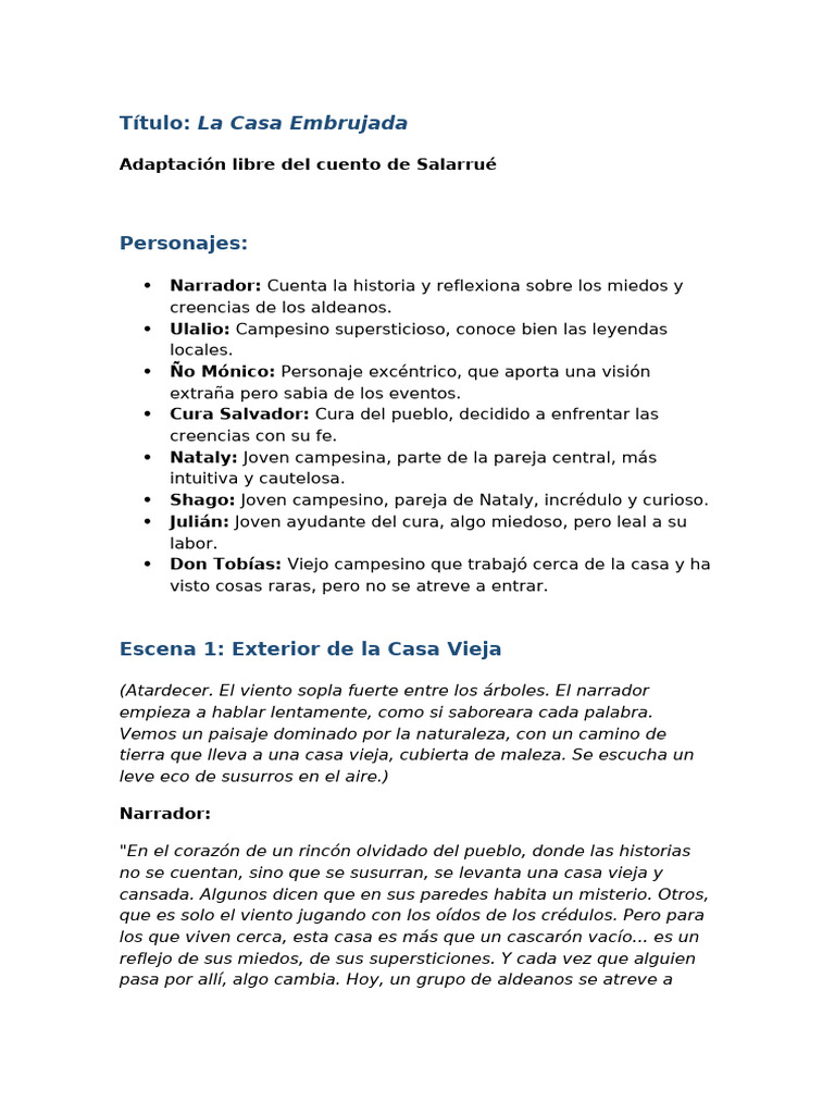 Título La Casa Embrujada | PDF