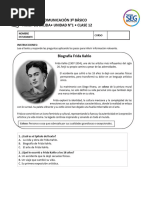 Cuestionario Frida Khalo Imprimir | PDF | Pinturas | Arte