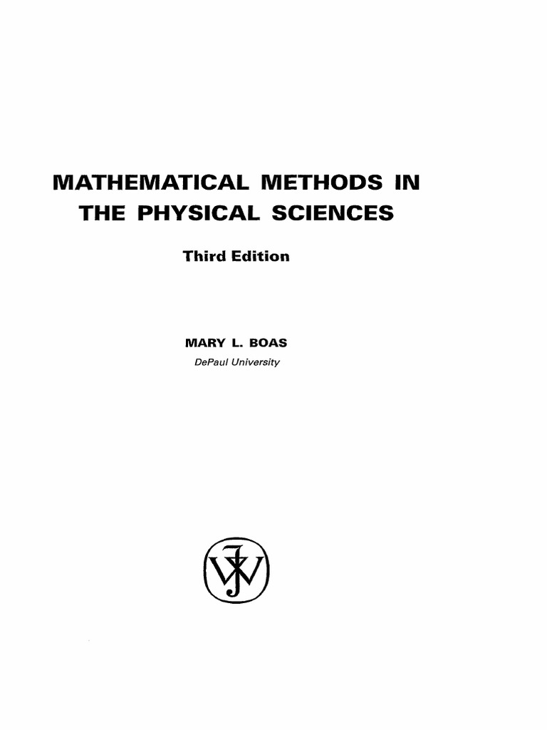 Mathematical Methods in The Physical Sci | PDF