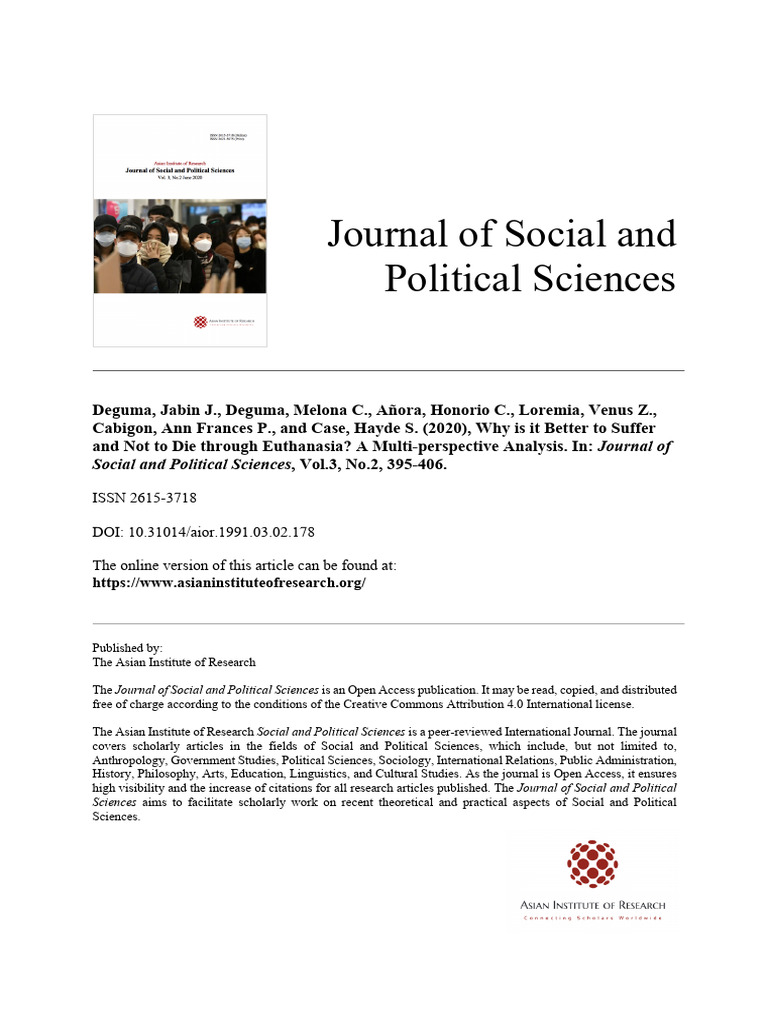 Publishedpaperfor Euthanasia | PDF | Utilitarianism | Suffering