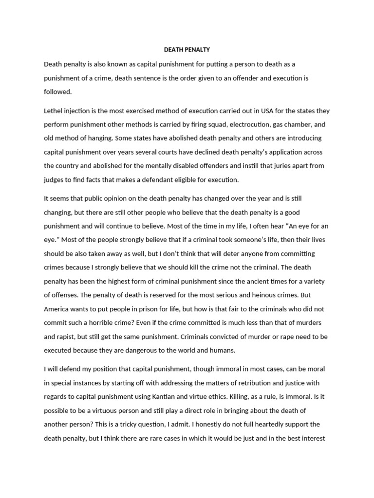 Death Penalty | PDF | Capital Punishment | Punishments