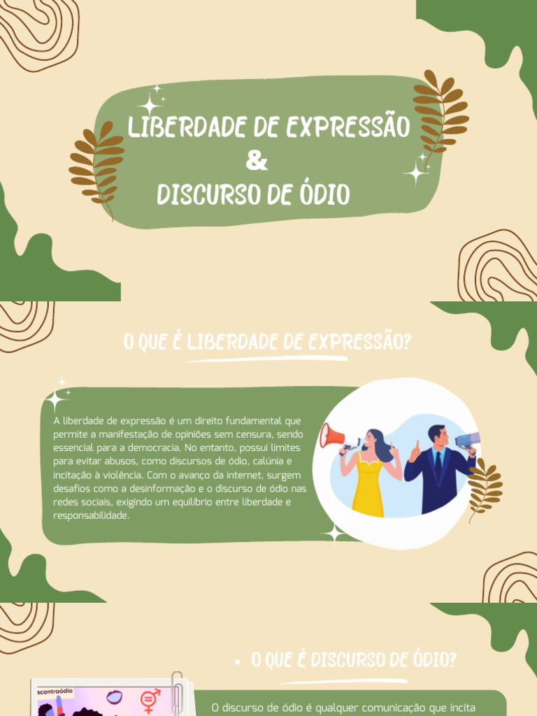 Liberdade de Expressão e Discurso de Ódio | PDF | Discurso de ódio ...