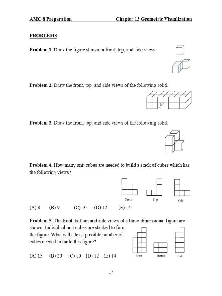 AMC8 Geometric Visualization | PDF | Triangle | Linear Programming