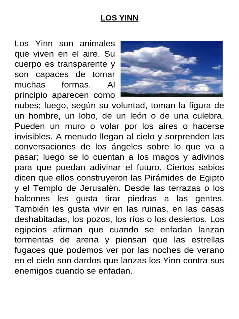 Características y mitos de los Yinn y el Roc | PDF | Aves