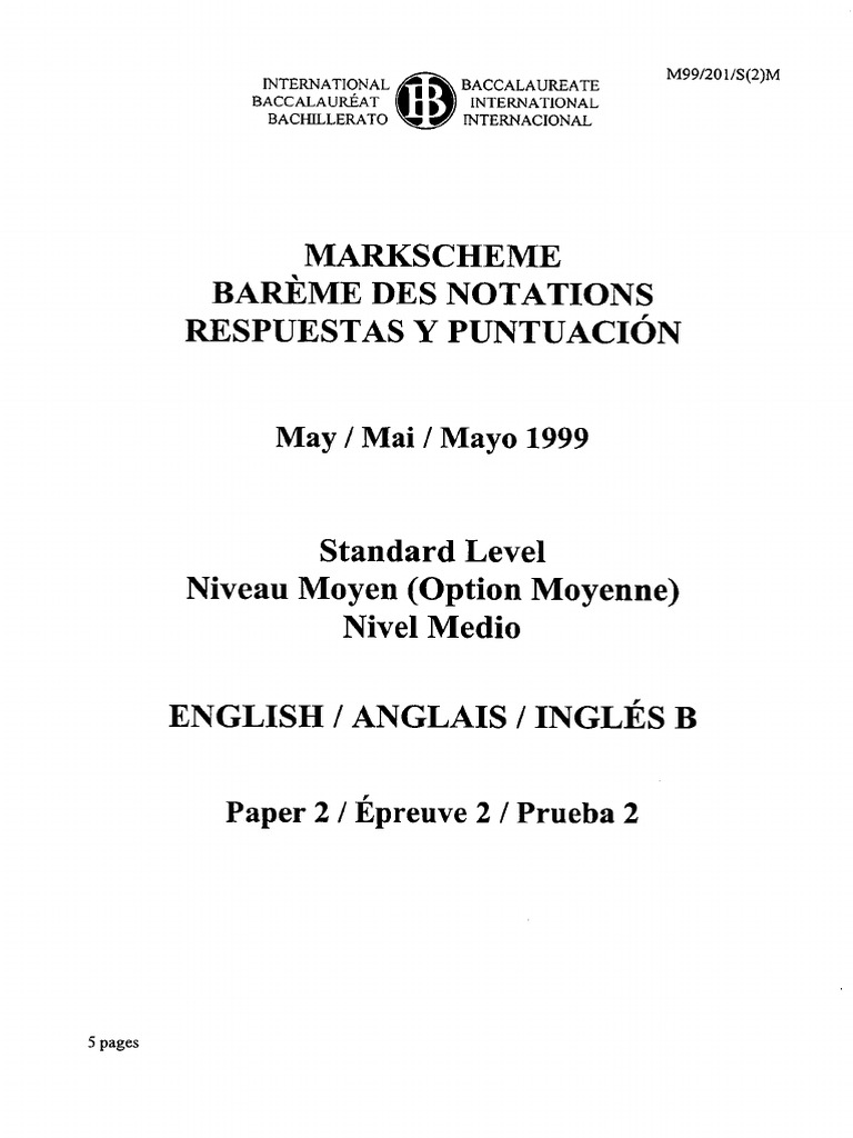 English_B_paper_2_SL_markscheme | PDF