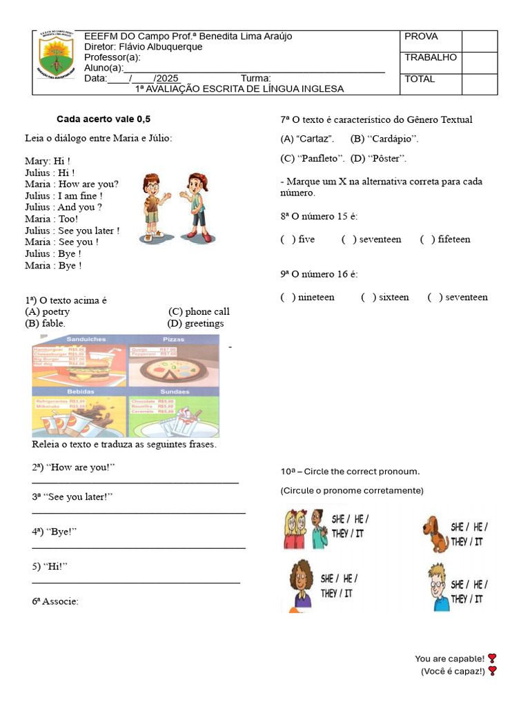 6º Ano Inglês PDF 2 | PDF