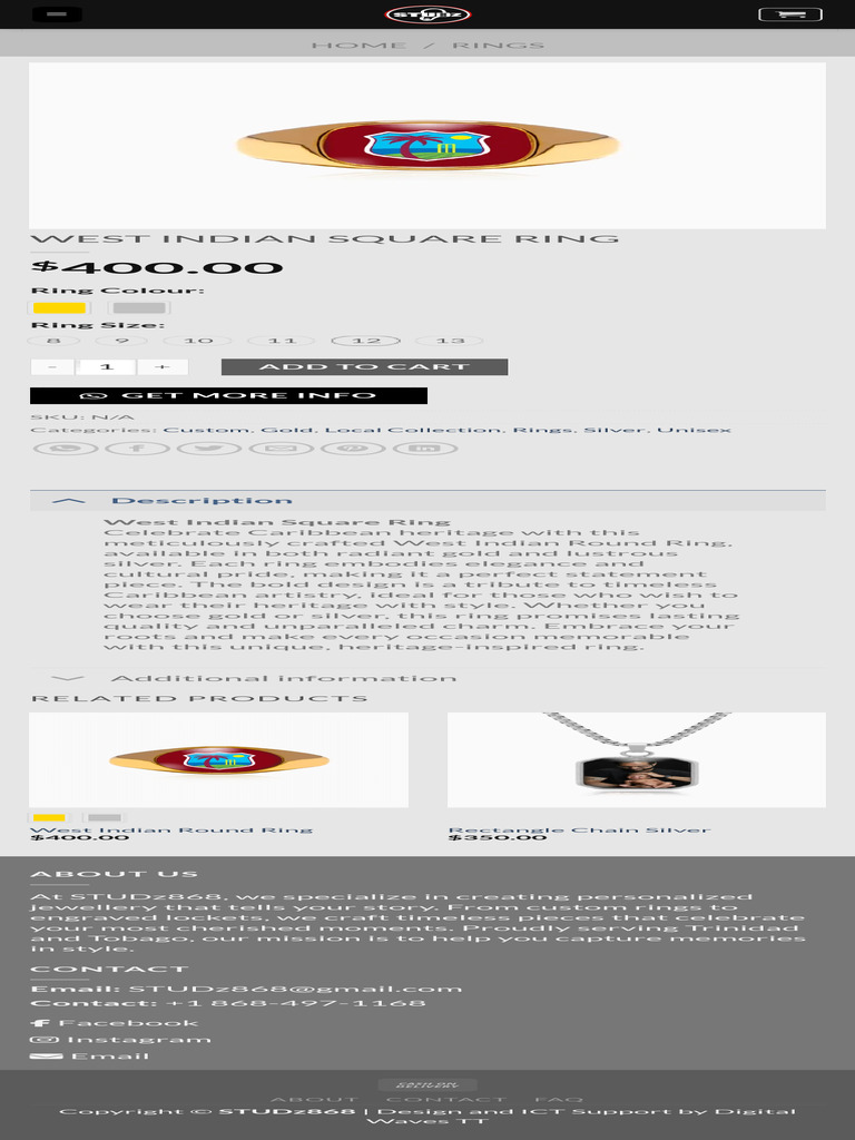 West Indian Square Ring – Studz868.Com | PDF