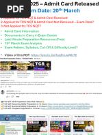 TCS NQT Complete Preparation Sheet | PDF | Logic | Reason