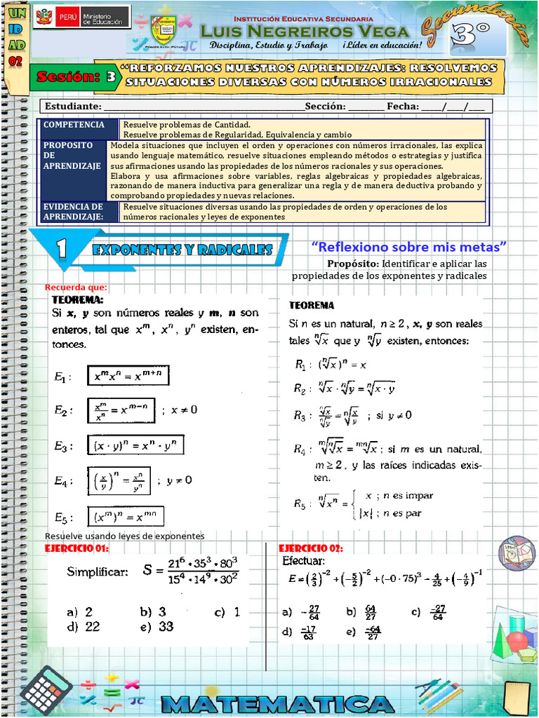 3ro UNIDAD 3 Sesión 4 Ficha de Reforzamiento | PDF