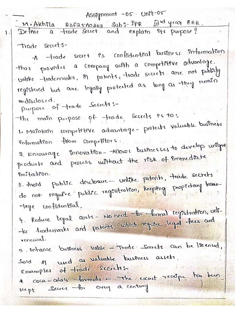 IPR Assignment - 5 | PDF