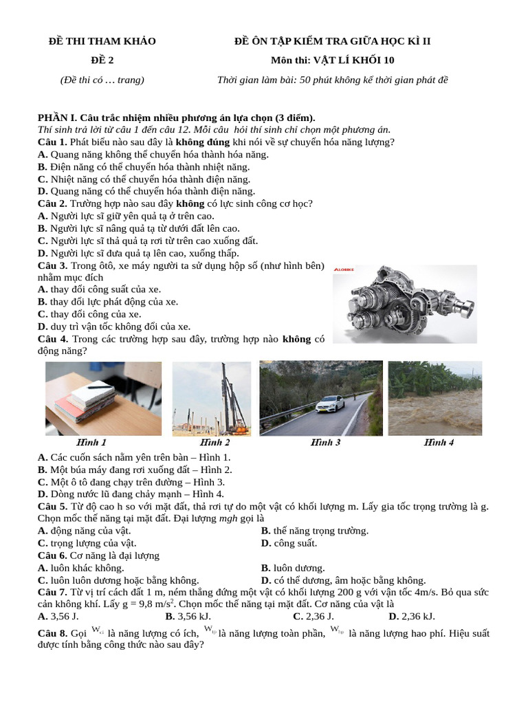 ĐỀ 2 - GK2 LÝ 10 - FORM 2025 | PDF