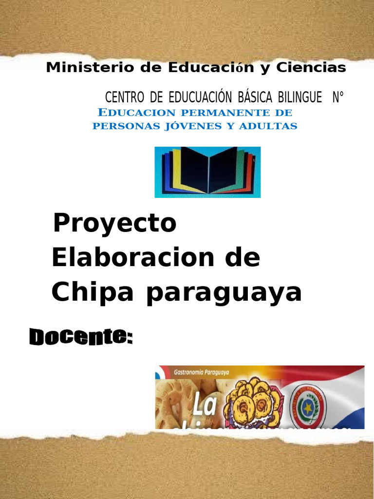 Proyecto de Chipa-Epja - 2022 | PDF | Alimentos
