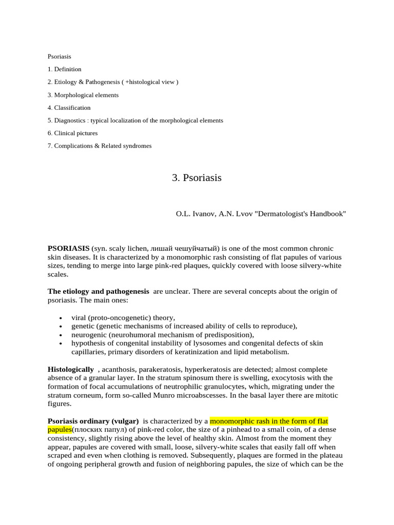 Psoriasis: Overview and Clinical Insights | PDF | Psoriasis | Dermatitis