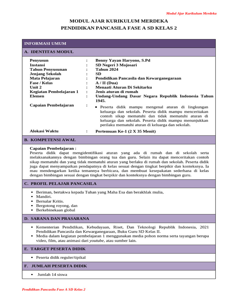 BAB 2 MODUL AJAR PANCASILA sudah edit | PDF