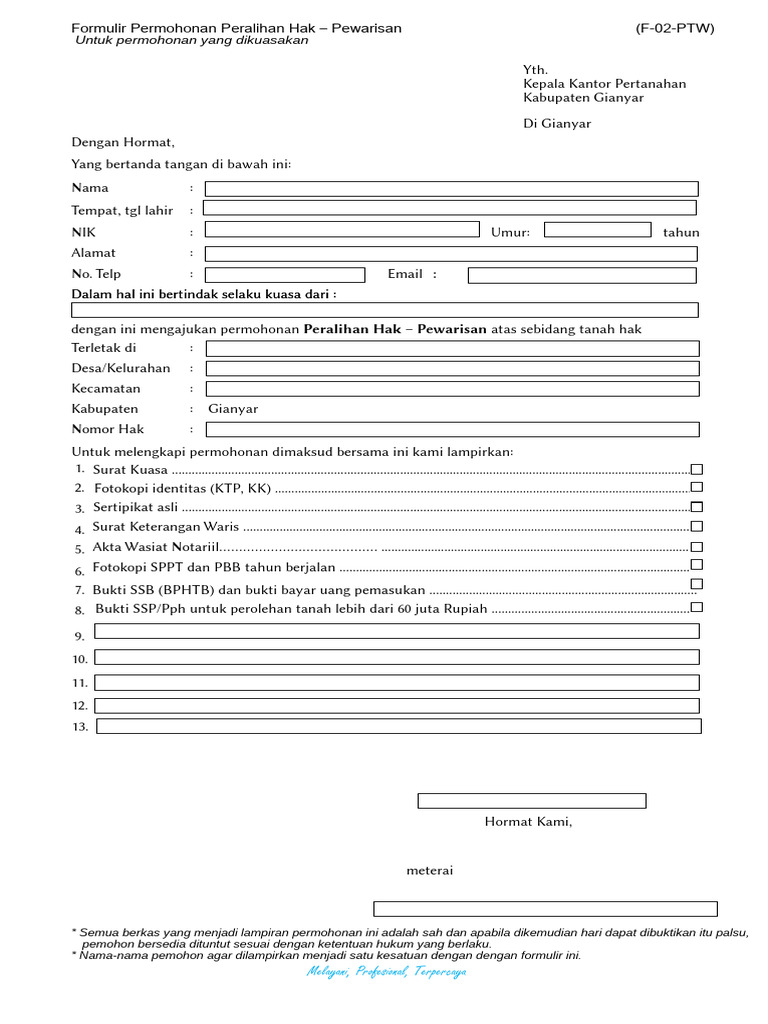 Waris Pemohon Kuasa | PDF