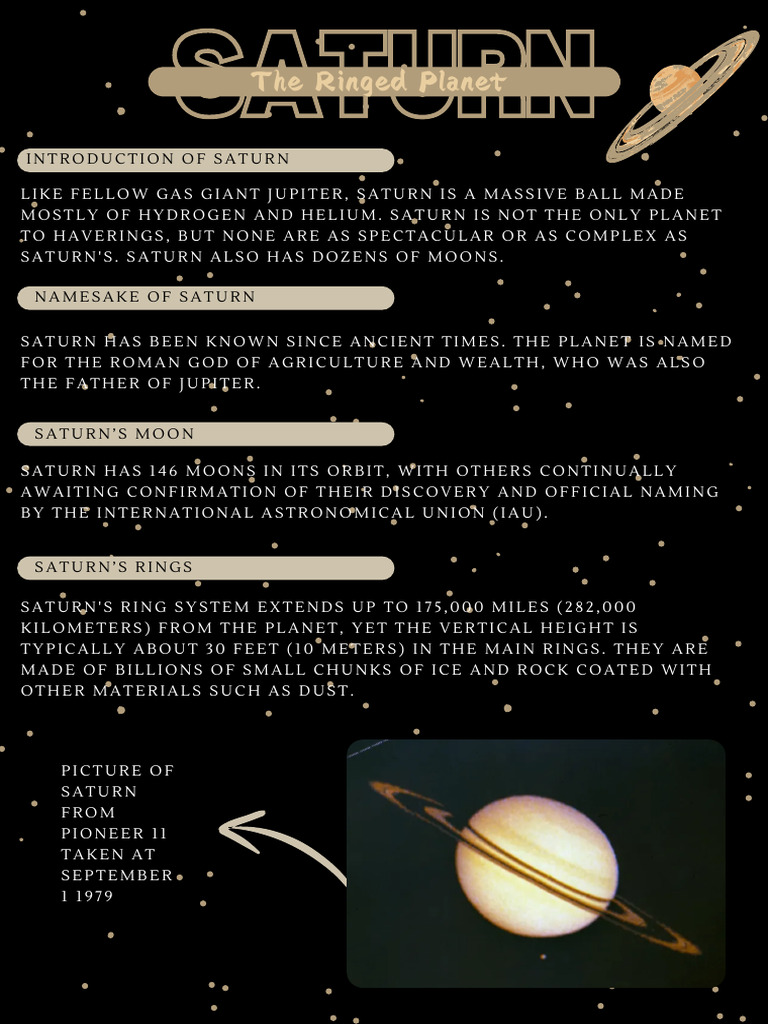 Journey to Saturn Poster | PDF | Saturn | Planets