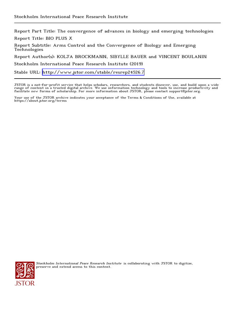 Biosecurity Risks of Emerging Technologies | PDF | Artificial ...
