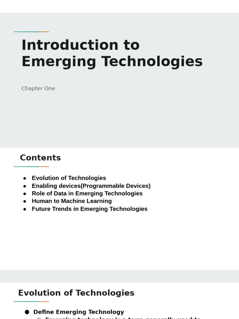 Chapter 1_ Introduction to Emerging Technologies(1) | PDF | Human ...