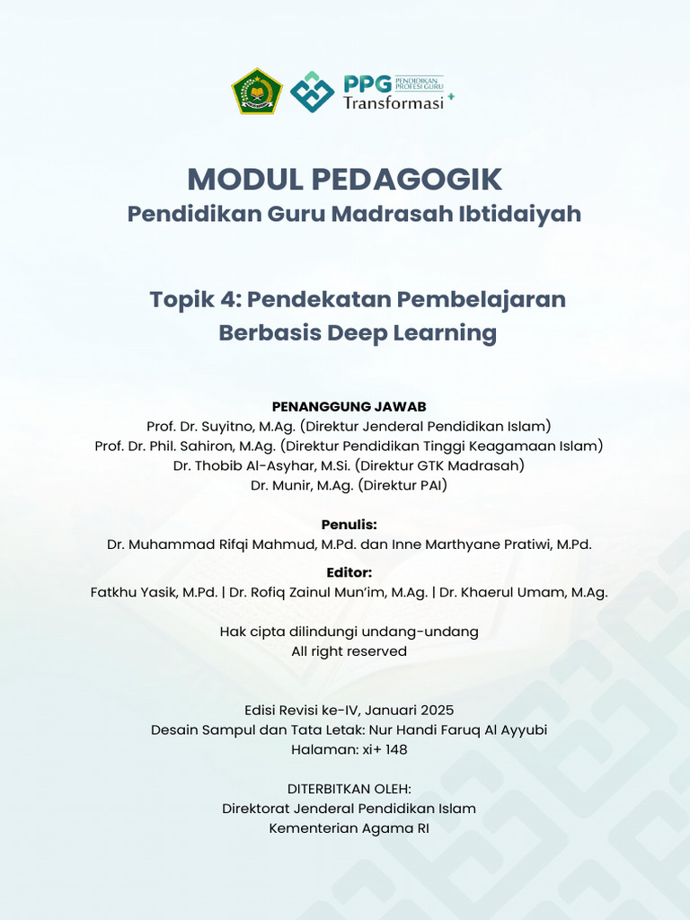 Pendekatan Pembelajaran Deep Learning | PDF