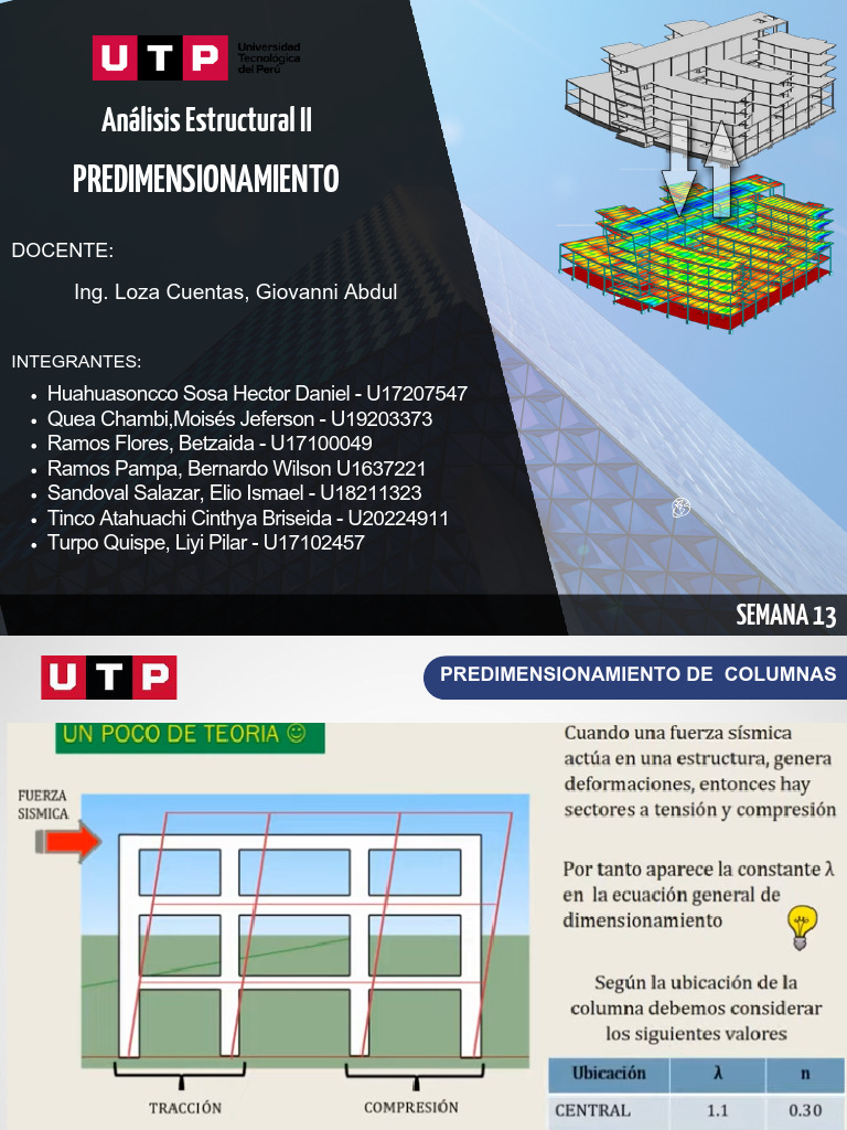 Predimensionamiento Estructural: Columnas y Losas | PDF | Diseño ...