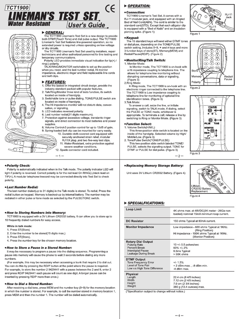 Manual TCT 1900 | PDF