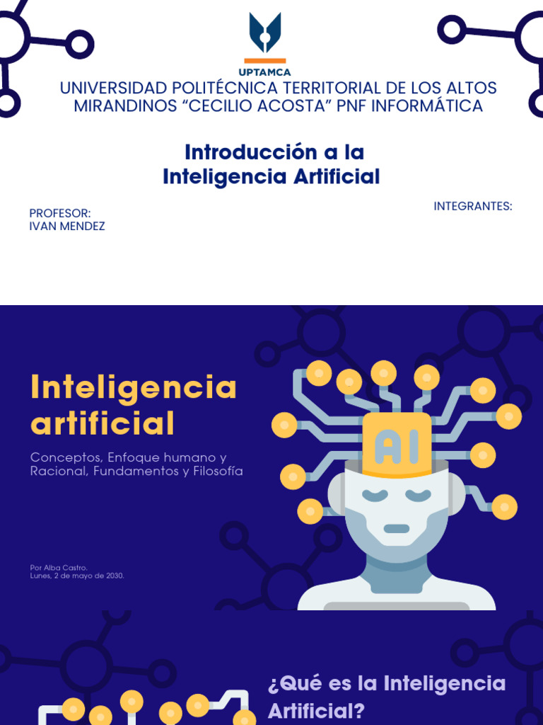 Presentación Inteligencia Artificial Unidad 1 | PDF | Inteligencia artificial | Inteligencia (IA ...