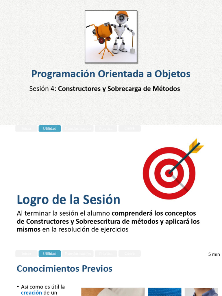 POO - Sesion 04 | PDF | Constructor (Programación Orientada a Objetos ...