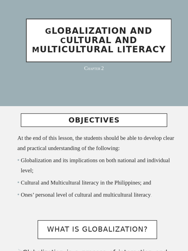 Globalization and Cultural and Multicultural Literacy | PDF | Globalization | Knowledge