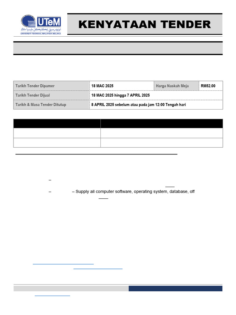 Iklan UTeM TD 009 2025 | PDF