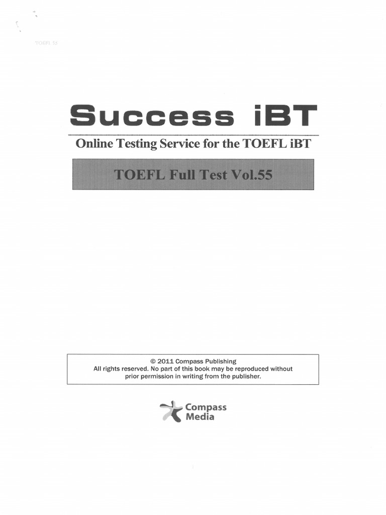 Ibt - ToEFL Full Test Vol.55 | PDF